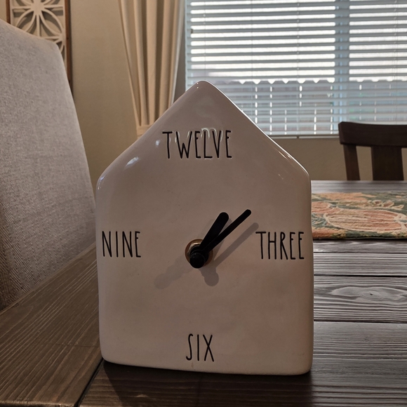 Rae Dunn | Wall Decor | Rae Dunn Cream Houseshaped Wall Clock | Poshmark